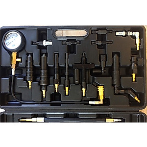 PMD Products Diesel Engine Compression Pressure Tester is Compatible with Repair and Replace on GM Duramax Ford Powerstroke Cummins International NAVISTAR Detroit CAT Perkins Engines 1000PSI