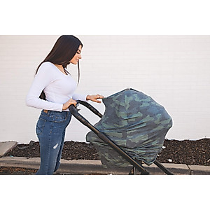 Copper Pearl Multi-Use Cover: Car Seat Covers, Nursing Cover, and Stroller Cover for Sun - Stretchy Fabric, All-Season Use, Stylish Designs, Easy Access for Moms - Hunter