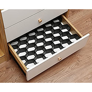Natzerat Honeycomb Drawer Divider Suitable for bedroom underwear Socks Cosmetic storage locker sorting 8-piece drawer organizer (Black)