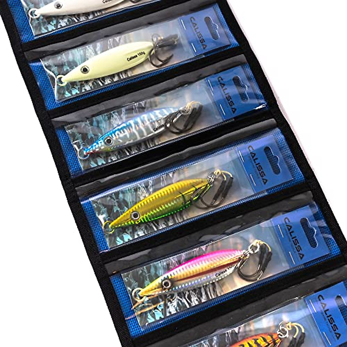 Calissa Offshore Tackle Fast Fall Jig 80g 150g 250g 300LBS Assist Hooks 3/0 Butterfly - Vertical Jig Speed Lure Slow Pitch Fall Glow Options (6 Pack, 80g)
