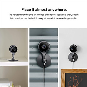 Google Nest Cam Indoor - 1st Generation - Wired Indoor Camera - Control with Your Phone and Get Mobile Alerts - Surveillance Camera with 24/7 Live Video and Night Vision