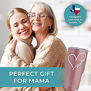 KEDRIAN Mama Tumbler 30oz, Regalos Para Mamá Ideas, Gift For Mama Gifts, Regalos Para Mama Mug, Regalo Para Mama Cups Tumbler With Straw & Lid, New Mama Gifts For Women, Spanish Mom Gifts For Mama