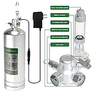 MagTool 4L Aquarium CO2 Generator System Carbon Dioxide Reactor Kit with Regulator and Needle Valve (4L with Solenoid)