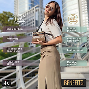 JORDEN KERLAY Small tote bag/Handbag for Women | Gold Clutch bag Shoulder Bag Top-handle bag | Designer aesthetic gold bag for women