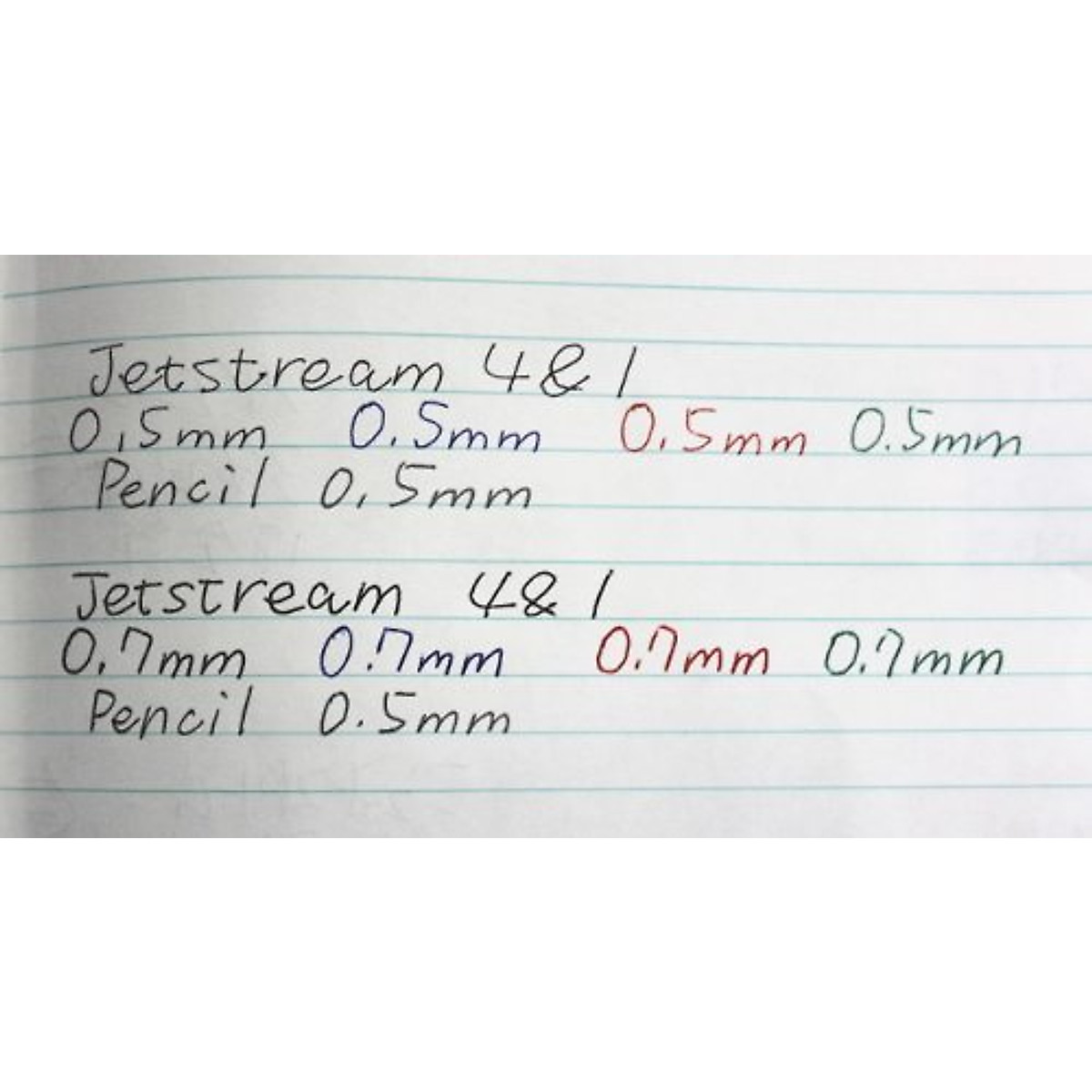 Uni-ball Jetstream 4&1 4 Color 0.5 Mm Ballpoint Multi Pen(msxe510005.24)+ 0.5 Mm Pencil(black Body) & 4colors Ink Pens Refills Value Set