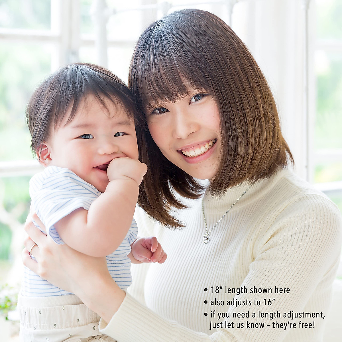 EFYTAL Sterling Silver Pregnancy Necklace for Expecting New Mom, Gift for Shower, First Time Mom Pregnant Mother To Be Jewelry, First Mothers Day Gifts