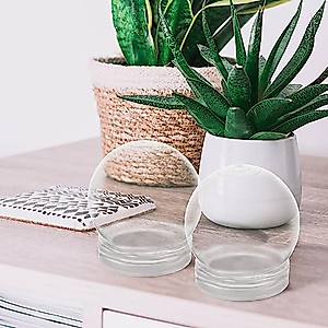 Plastic Snow Globe 10Pcs DIY Clear Plastic Snow Globe Water Globe with Screw Off Cap 2.75 Inch Empty Water Snow Globes for Crafts Christmas Home Decor Snow Globe Kit