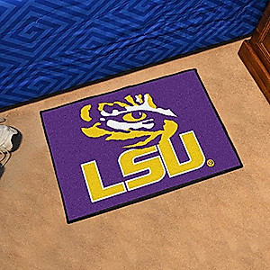 FANMATS 3944 LSU Tigers Starter Mat Accent Rug - 19in. x 30in. | Sports Fan Home Decor Rug and Tailgating Mat - LSU Primary Logo