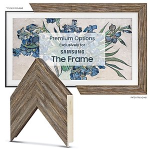 Frame My TV Deco TV Frames - Distressed Barnwood Smart Frame Compatible ONLY with Samsung The Frame TV (55", Fits 2021-2025)
