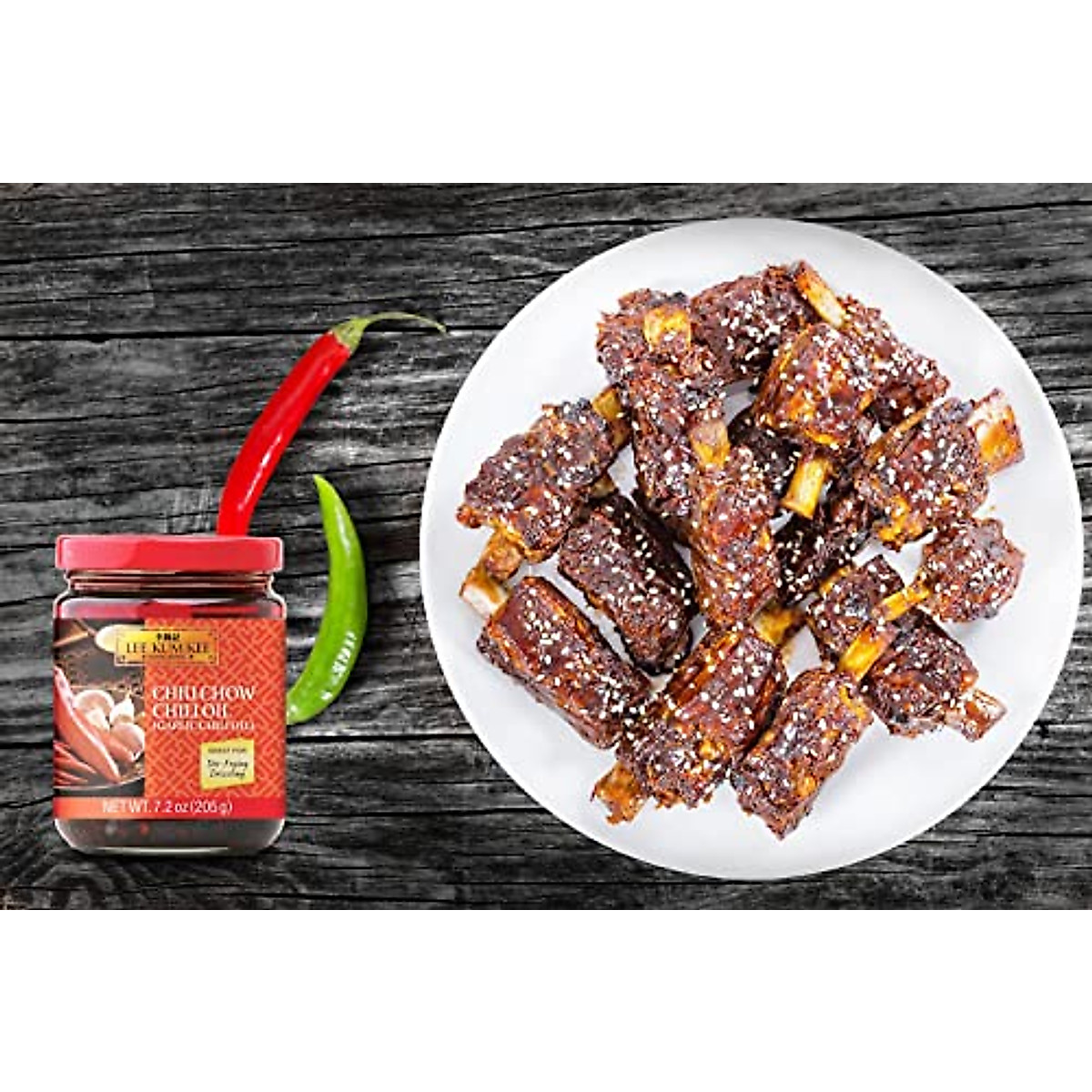 Lee Kum Kee Chiu Chow Chili Oil net wt. 205g (7.2oz)