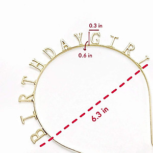 Dadam Birthday Tiara Gold Birthday Girl Headband Birthday Girl Tiara Party Hair Accessories