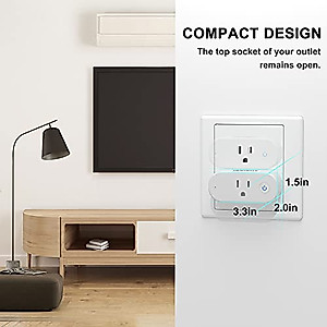 IBRIGHT Smart Plug, High Security with Overload Protection, Smart Wi-Fi Outlet Compatible with Alexa, Google Assistant and IFTTT, APP Remote Control &Timer Function, 15AMP (2.4Ghz Wi-Fi Only, 2 Pack)