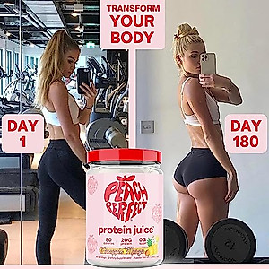 Peach Perfect Protein Juice | 30 Servings | Protein Powder for Women, Muscle Builder & Weight Management, Pineapple Mango, Meal Replacement Shake, Protein Water, Clear Whey, Booty Building Protein