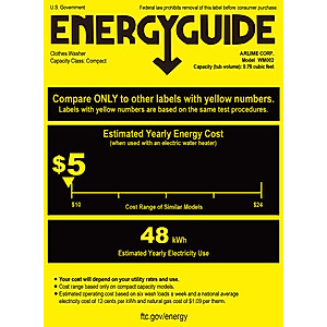 ARLIME Portable Washing Machine, Full-Automatic 8 lbs Capacity Laundry Machine w/Drain Pump, Ideal Compact Single Tub Clothes Washer & Spinner for RV, Dorm, Apartment Living