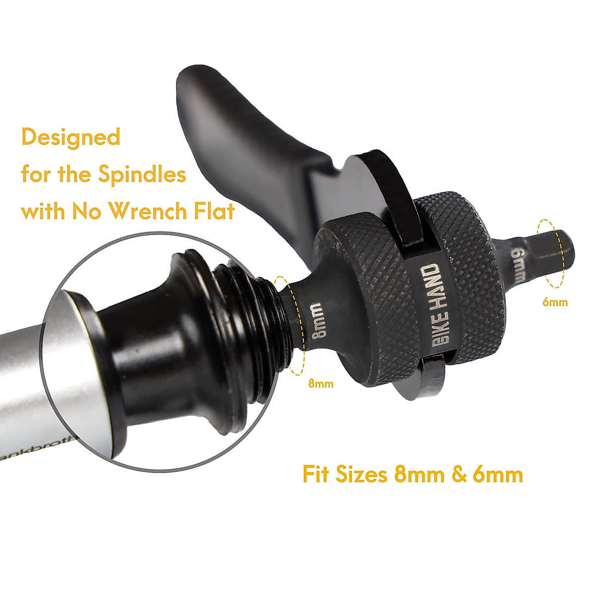 Bikehand Bike Bicycle Pedal Install Remover Tool Kit – Pedal Cone Wrench Spanner 15mm + Hex Pedal Driver Double-ended Allen Key 6mm & 8mm