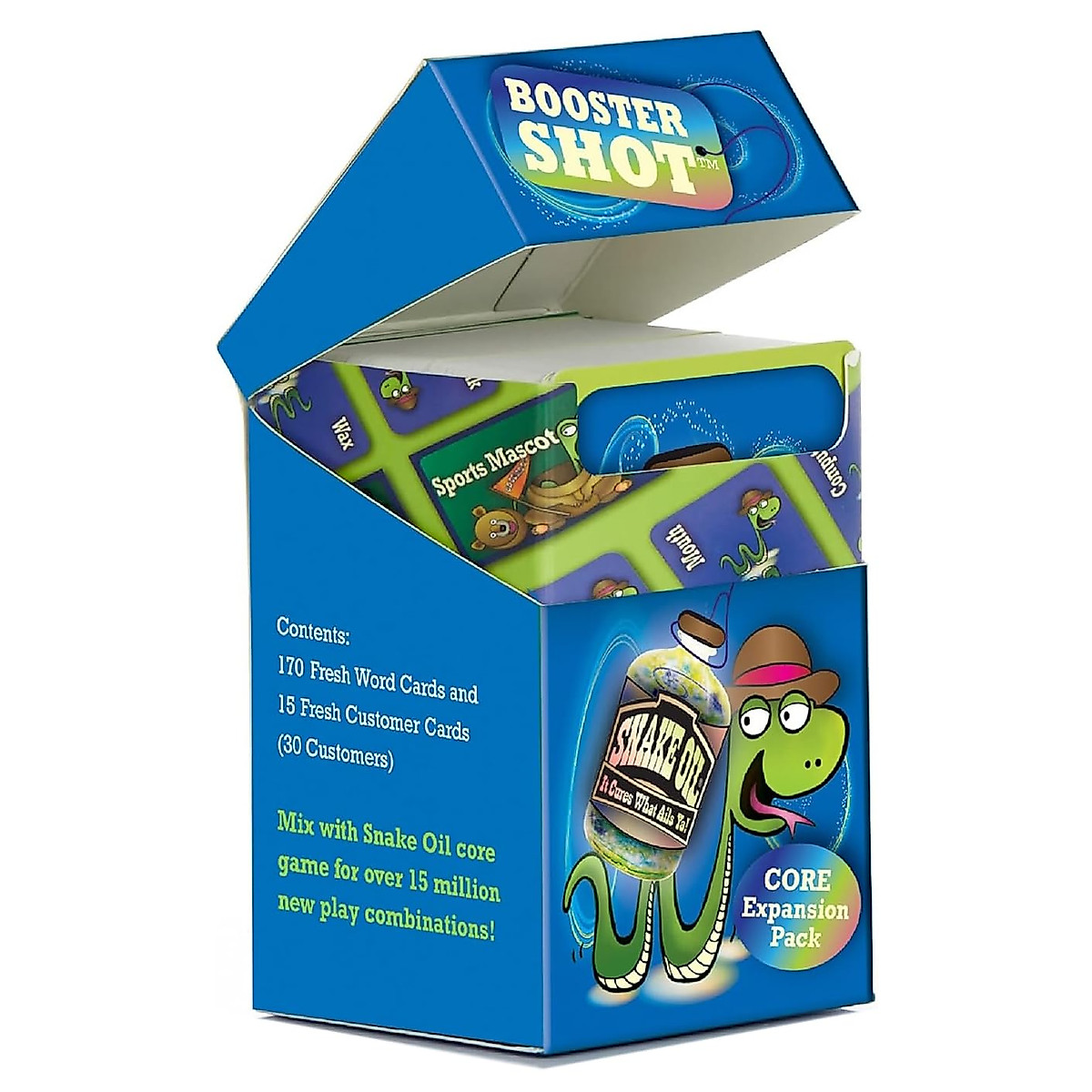 SNAKE OIL Booster Shot Game Core-Level Expansion Pack for Ages 10+ - The Silly Selling Party Game