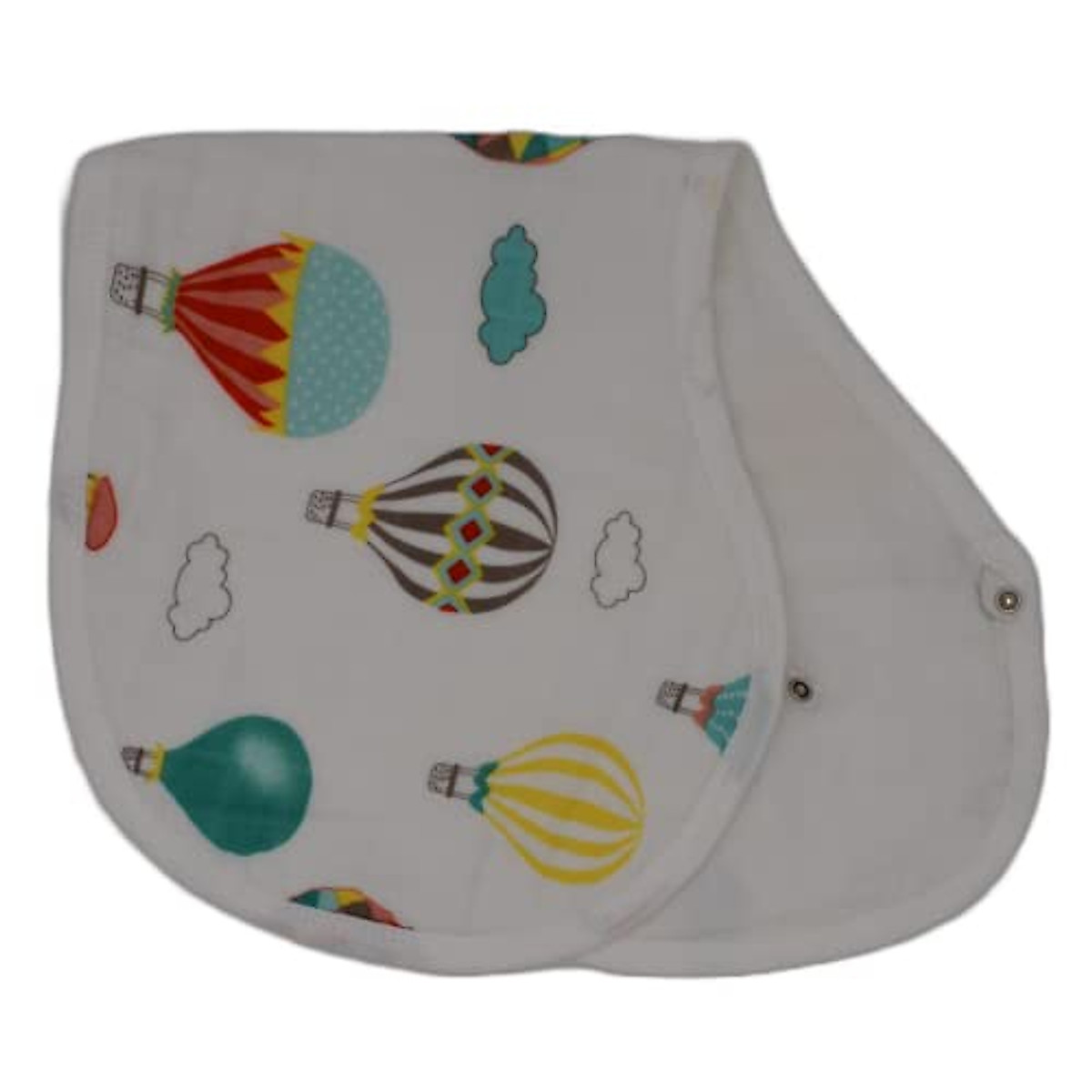 JAXMAN COLLECTION Muslin Burp Cloth for Boys & Girls, 70% Bamboo / 30% Cotton Washcloth, Face Towel, Burp Cloth, Unisex (Hot Air Balloon/Stars)