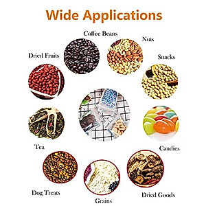 7.1x10.2" Candy Bags, 100PCS Stand Up Aluminum Foil Bags,Smell Proof Bags,Reclosable Airtight Foil Bags,Reusable Food Pouches Bags with Zip Lock,Sealable Treat Bags for Snacks Beans Coffee Dry Fruit