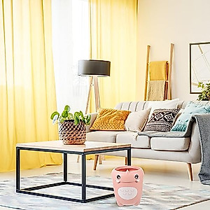 Dinos Desktop Trash Can, Plastic Wastebasket Cartoon Dinosaurs Garbage Container Bin for Bathroom, Kitchen, Home Office, Kids Room, Pink