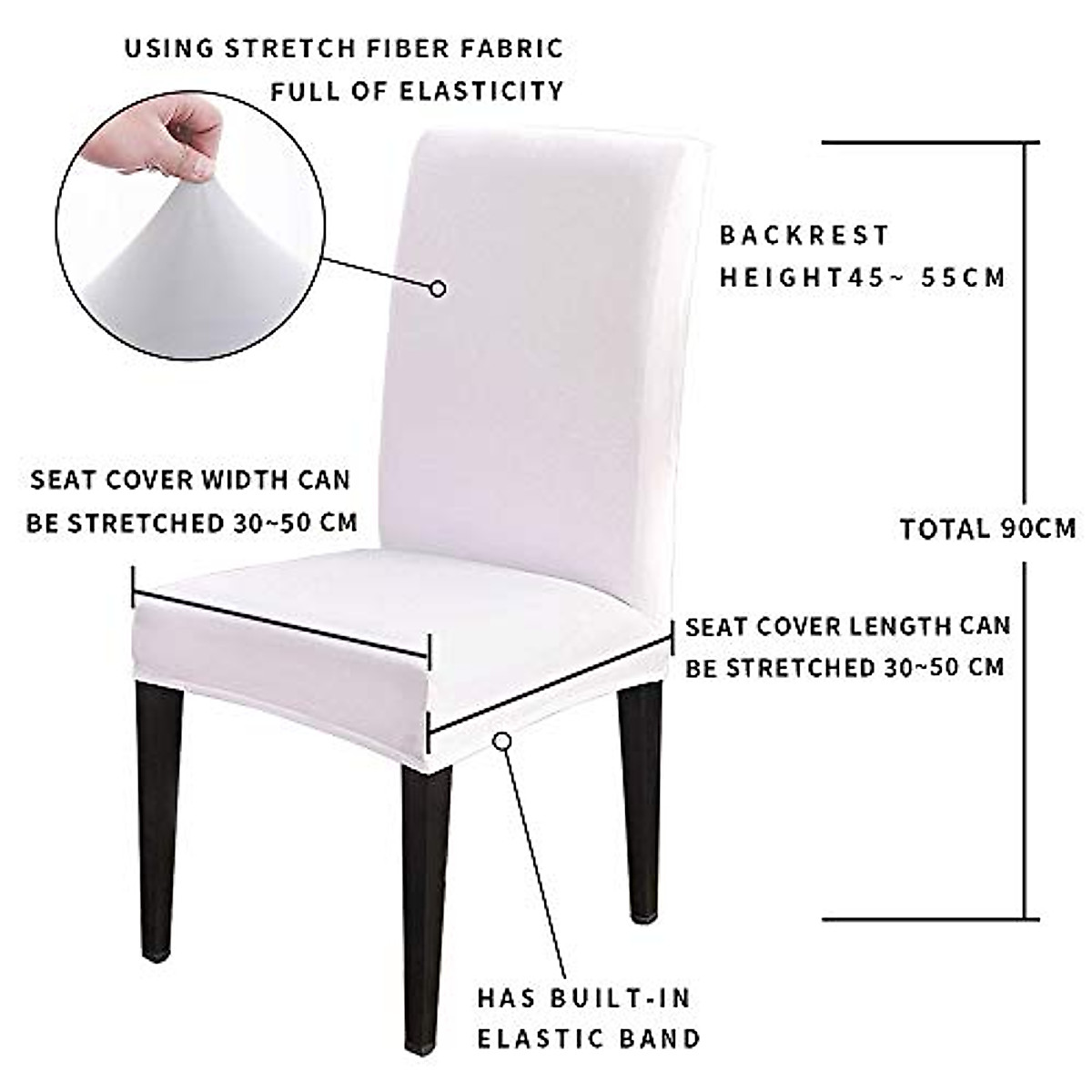 Stretch Washable Chair Slipcovers Flowers Watercolor Chair Covers Set Lipstick Perfume Books High Heels Dining Chair Seat Protector for Home Hotel Ceremony 8 PCS