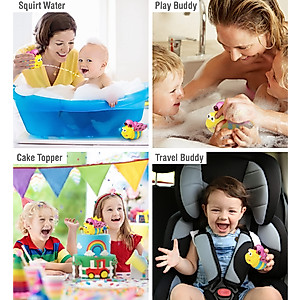 DolliBu Butterfly Bath Buddy Squirter – Floating Colorful Butterfly Rubber Bath Toy Fun Water Squirting Bathtime Play For Toddlers Cute & Soft Insect Toy For The Bathtub, Beach & Pool for Girls & Boys