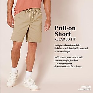 Amazon Essentials Men's Drawstring Walk Short (Available in Plus Size), Medium Wash Chambray, XX-Large