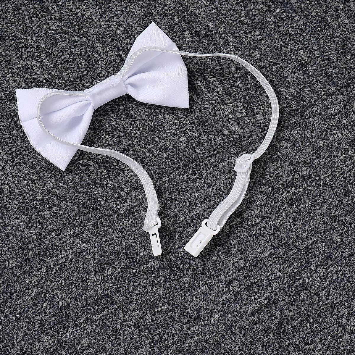 Summer Baptism Outfits for Boys Baby Boy Gentleman Suit Christening Outfit Dedication White Dress Shirt Romper Bowtie Infant Baptismal Outfit Easter Wedding Tuxedo Formal Suit All White 3-6 Months