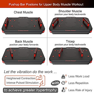 VT027 Vibration Plate Exercise Machine - Pivotal Oscillation, Low Frequency, High Amplitude | Patented Aluminum Twin-Coupler Design | Push-up Bars | High Performance Machine in a Thin Machine Body