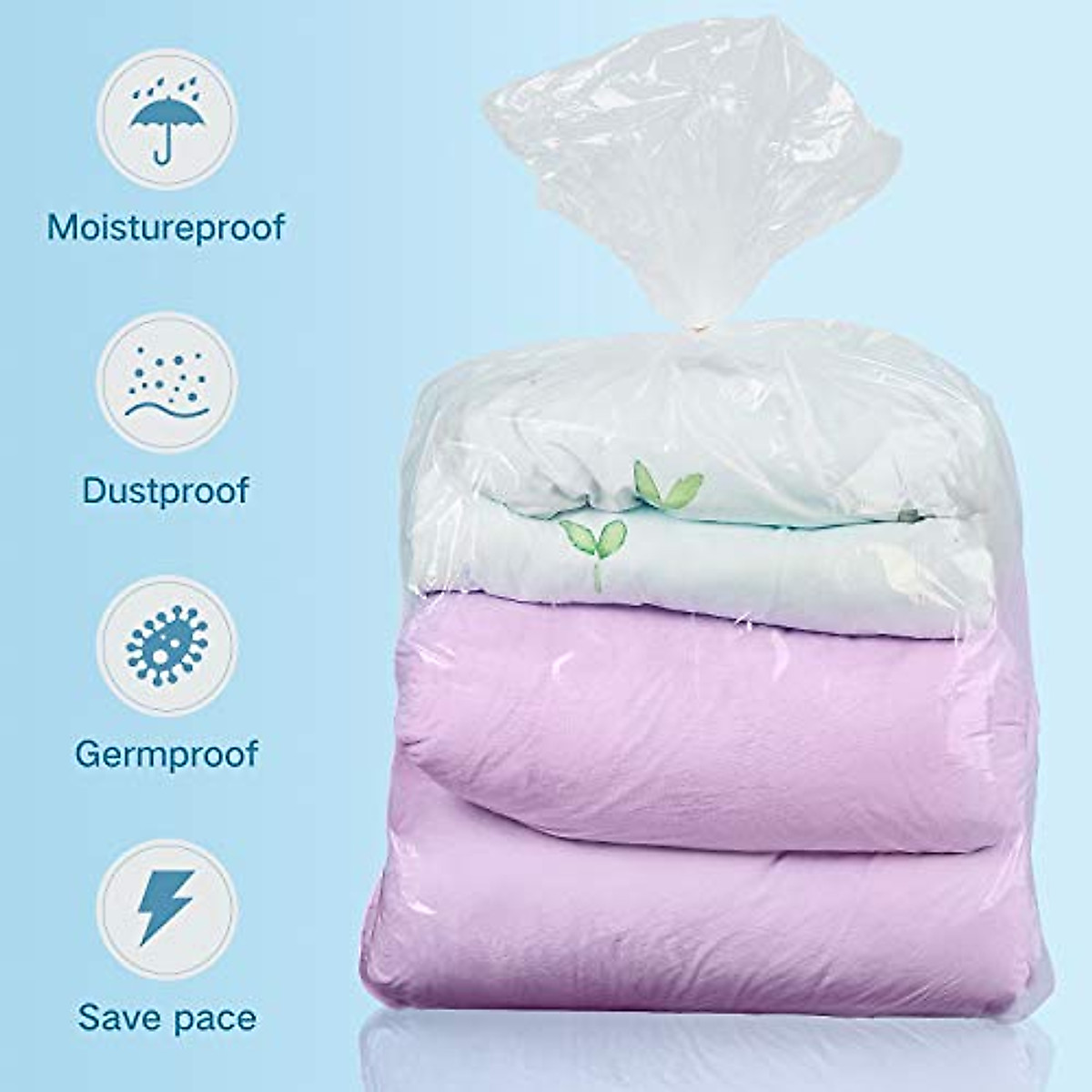 plastic bag，storage bags，storage，large storage bags，jumbo storage bags，large plastic bags,Set of 6 (X-Large（43×31）)