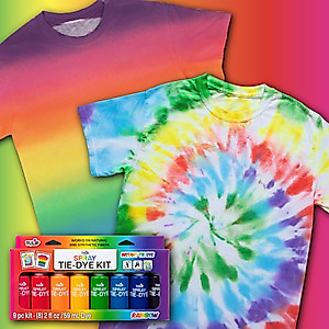 Tulip Rainbow Tie-Dye Kit, Fabric Spray Dye, 8 Vibrant Colors