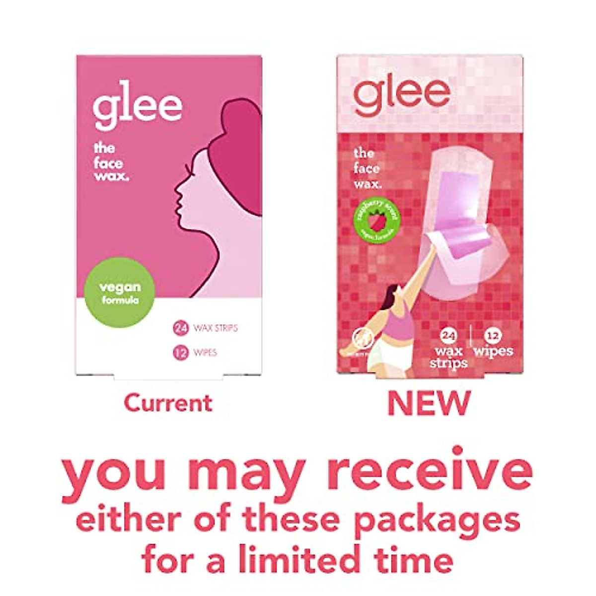 JOY Glee Face Wax Strips Hair Removal - 24 Strips