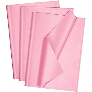 500 Sheets Kraft Tissue Paper for Gift Bags 14 x 20 Inches Recyclable Brown Gift Wrapping Paper Bulk for Weddings Birthday DIY Project Christmas Gift Wrapping Crafts Decor (Light Pink)