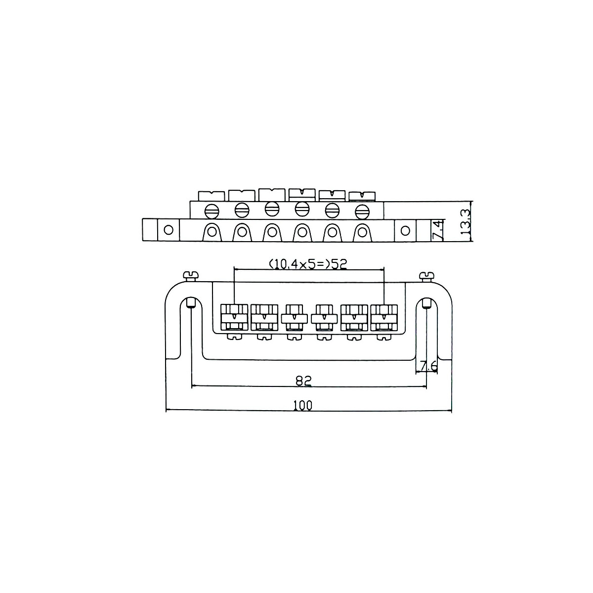 Bogart Adjustable Wraparound Guitar Bridge Combined bridge Tailpiece Compatible with Les Paul LP SG Style Electric Guitar Black. LYBM 004-Black