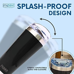 MyBevi Classic Stainless Steel Premium Grade Insulated Travel Tumbler (Black, 26 oz)