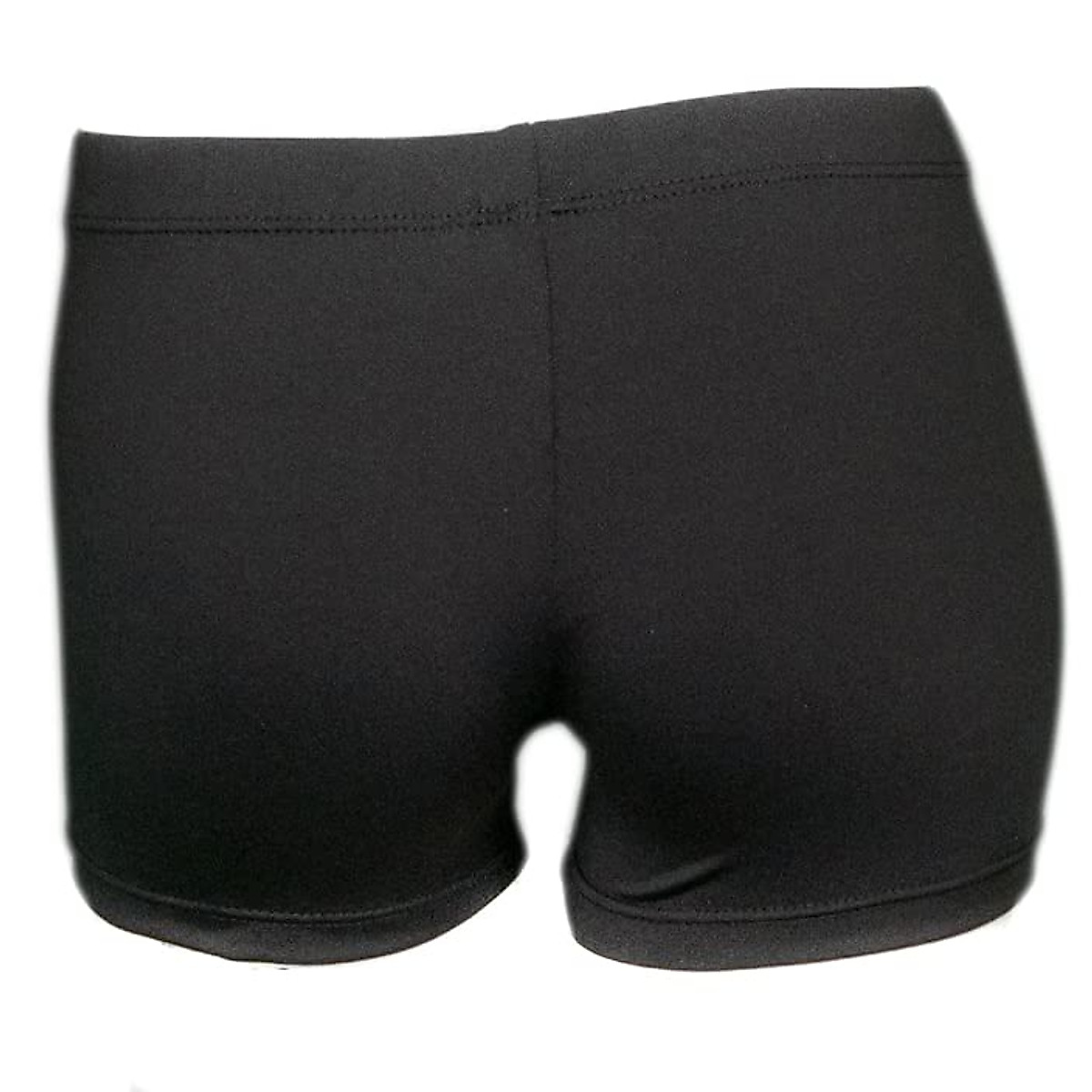 Aosva Little Big Girls' 2 PCS Sparkle Dance Tumbling Athletic Gymnastics Black Shorts for Girls 7-8Years