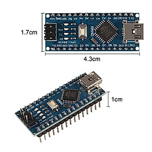 AITRIP 3pcs for Arduino Mini Nano V3.0 ATmega328P 5V 16M Micro Controller Board Module with 3pcs USB Cable Compatible with Arduino IDE