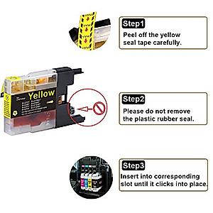 ESTON LC75 Black Color Ink Compatible Replacements for Brother LC-71 LC-75 MFC-J280W MFC-J425W MFC-J430W MFC-J435W LC75 (10Pack-4Black,2Cyan,2Magenta,2Yellow)