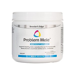 Breeder's Edge Problem Male Powder, Male Fertility Supplement for Cat/Dog, 90 Scoops