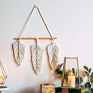 Ochine Macrame Wall Hanging Shelf Wall Towel Racks Boho 3 Tier Handmade Floating Shelves Toilet Paper Display Rack Farmhouse Towel Holder Plant Decor Shelf for Bathroom Kitchen Home Decor