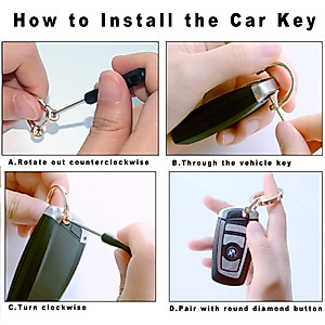 Meroqeel Silicone Beads Key Ring Keychain Bracelet Wristlet for Women, Cute Bead Car Keys Holder Chain Bangle, Stretchy Circle Beaded Keyring for Girls Small Wrist with Leather Tassel - Marble White