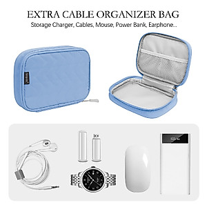 Simpolor Laptop Sleeve,Pearl Cotton Skinny Laptop Case for Slim 13.3 inch Laptop Tablet iPad Tab,Anti-Scratch 13'' Laptop Case Cover with with Small Pouch, Super Soft Laptop Sleeve, Pearl Blue