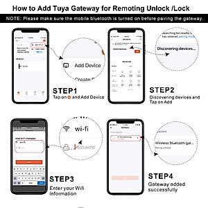 BIWIBON Smart Door Knob Wi-Fi Gateway,Bluetooth Fingerprint Door Lock Wi-Fi Bridge with Tuya Smart APP,Tuya Remote Control Keyless Entry Door Lock WiFi Hub Work with Alexa for Voice Control