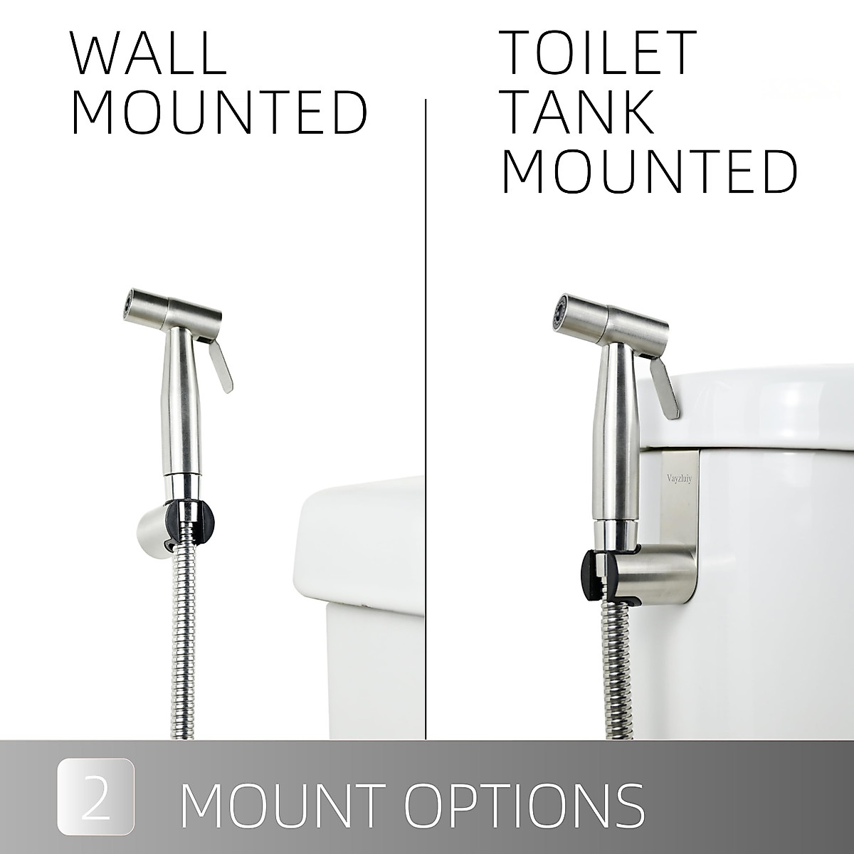 Handheld Bidet Sprayer for Toilet - Bidets for Existing Toilets Adjustable Water Pressure with Bidet Hose for Feminine Wash, Stainless Steel Muslim Shower Jet Spray for Toilet