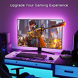 HAMLITE TV LED Backlight, 8.2Ft Led Light for TV 32-60 Inch Monitor Backlight, HDTV Wall Mount Stand Work Space Gaming Room Decor, LED Bias Ambient Mood Lighting Kit