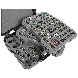 Case Club 134+ Miniature Figurine Hard Shell Carrying Case - Fits Warhammer 40k, DND, Battletech, Citadel & More! This Tabletop Army Travel & Storage Case Will Organize Your D&D and Warhammer Set