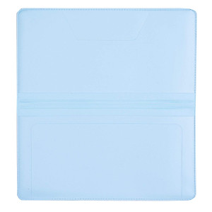 Baby Blue Vinyl Checkbook Cover, Top Tear Personal Vinyl Checkbook Cover