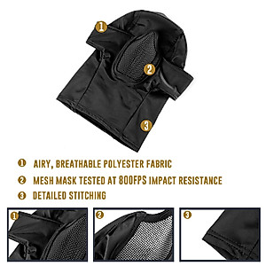 OneTigris Balaclava Mesh Mask, Ninja Tactical Mask with Full Face Protection for Outdoor (Olive)