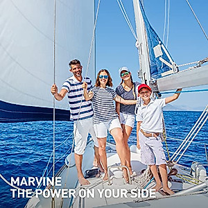 MARVINE 30 Amp to 15 Amp Plug Adapter - NEMA L5-30P Male to Female 5-15R - 3 Prong Power Converter with LED Indicator