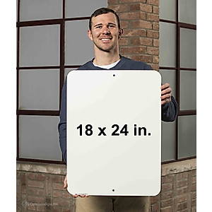 ComplianceSigns.com Drive Thru Enter Here [Left Arrow] Reflective Sign, 24x18 in. with Center Holes on 80 mil Aluminum