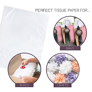 White Tissue Paper 15"x20" 960 Pack, for Gifts, Games, Birthdays, Easter, Mothers Day, Graduations, Gift Wrap, Crafts, DIY Paper Flowers and More…
